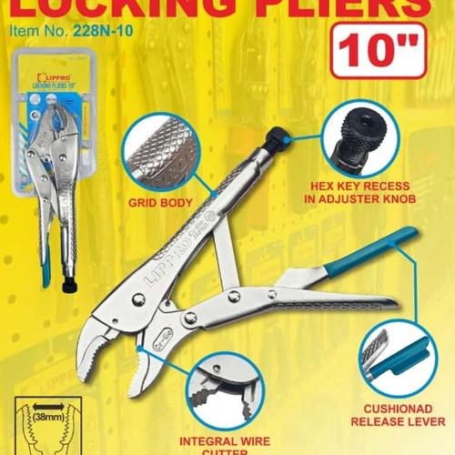 Jual LIPPRO LOCKING PLIERS 10 " CURVE TANG BUAYA LIPRO BENGKOK 10 INCH ...