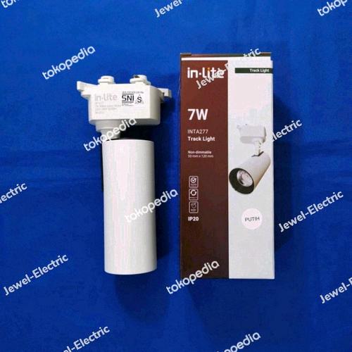 Jual Track Light Kap Lampu Rell LED 7Watt Body Putih Inlite (INTA277 ...
