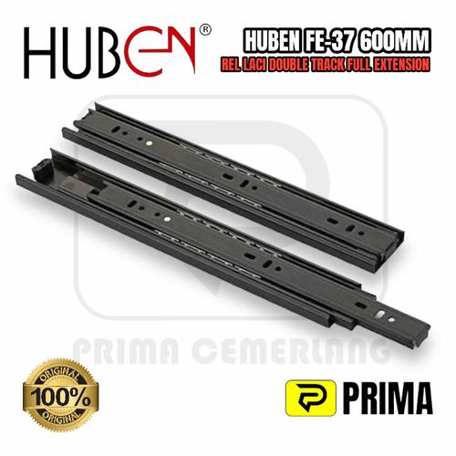 Jual HUBEN Rel Laci 60cm DOUBLE TRACK / FULL EXTENSION / Ball Bearing ...