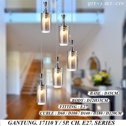 Jual Lampu Gantung Void 5 Lampu 17110 Y / 5P - Silver - Kab. Tangerang ...