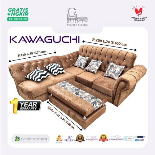 Jual Sofa Kangaroo Kawaguchi Sofa L Kancing Minimalis Kursi Tamu Sudut ...