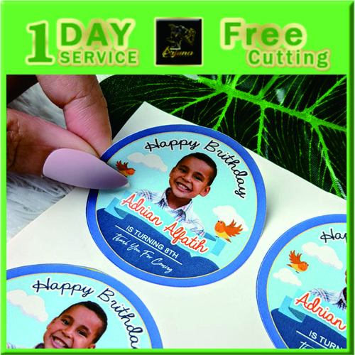 Promo Sticker Ulang Tahun Stiker Label Ultah Anak Bulat Stiker Undangan ...