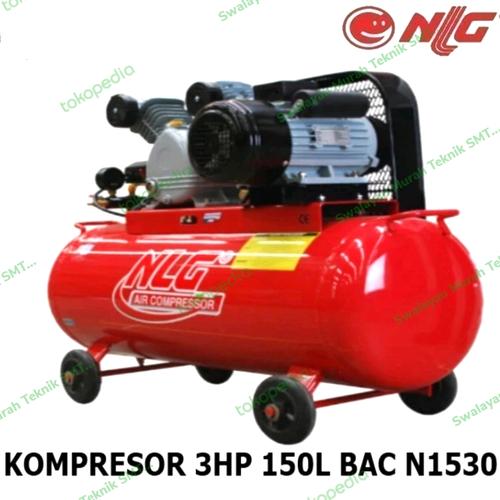 Jual Kompresor Angin 3 HP NLG BAC N1530 Air Compressor 150 Liter Oli ...