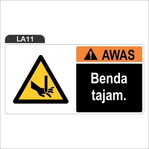 Jual RAMBU AWAS BENDA TAJAM - S : 20x10 cm, Sticker Only - Kota Cimahi ...