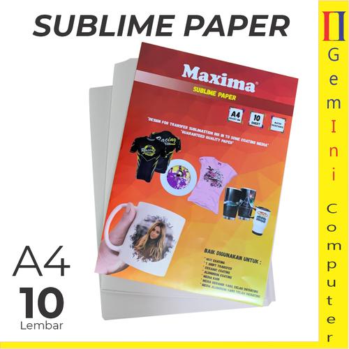 Jual Kertas Sublim A4 Maxima Transfer Sublime Paper Satuan - Satuan ...