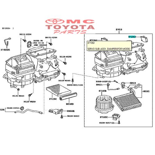 Jual Motor Servo Ac Damper For Mode Altis Innova Fortuner Hilux 87106 ...