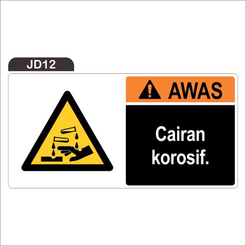 Jual RAMBU CAIRAN KOROSIF - S : 20x10 cm, Sticker Only - Kota Cimahi ...