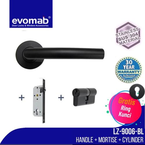 Jual Handle Set Evomab LZ 9006 BL SUS304 / Handle Pintu / Gagang Pintu ...