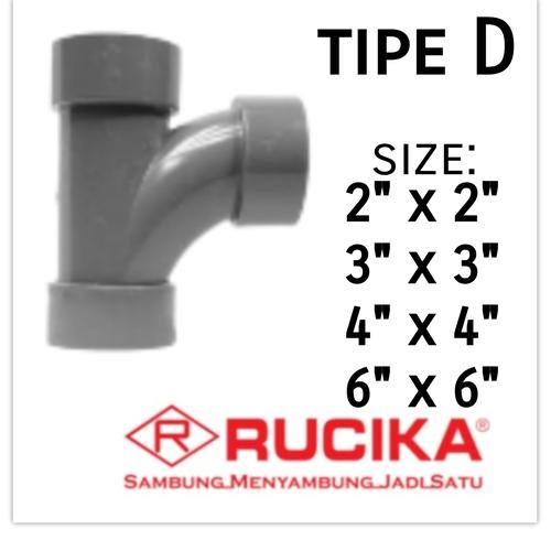 Jual Large radius tee 2 3 4 6 inch D Rucika Tee Y 90 derajat Ty Tee way - 2" x 2" - Kota ...