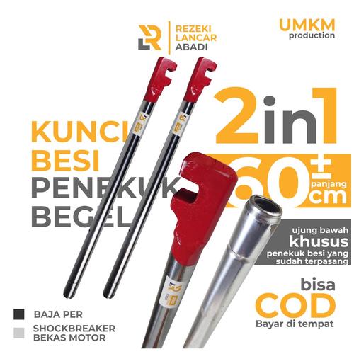 Jual 2in1 PENEKUK BESI BETON PLESER 60cm MATA KUNCI BAJA PER / PIR ...