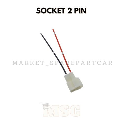 Jual SOKET KONEKTOR / SOCKET SAMBUNG MOBIL MOTOR 2 PIN + KABEL - 2PIN ...