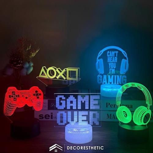 Jual Lampu LED Meja Kamar Gaming Acrylic 3D USB Night Aesthetic Lamp ...