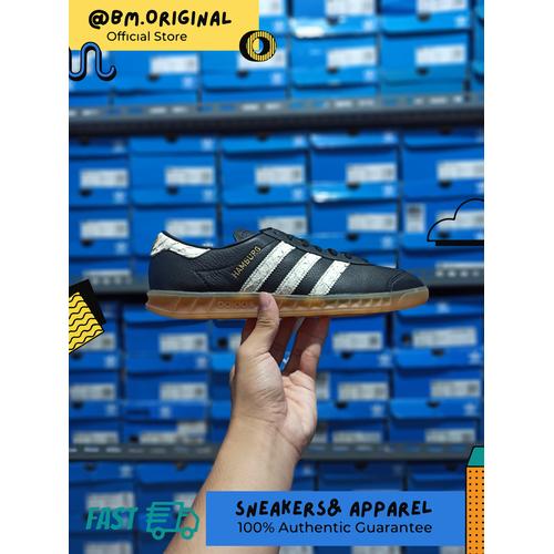 Jual Adidas Hamburg Fish Market Black White Gumsole EF5674 - 39 - Kab ...