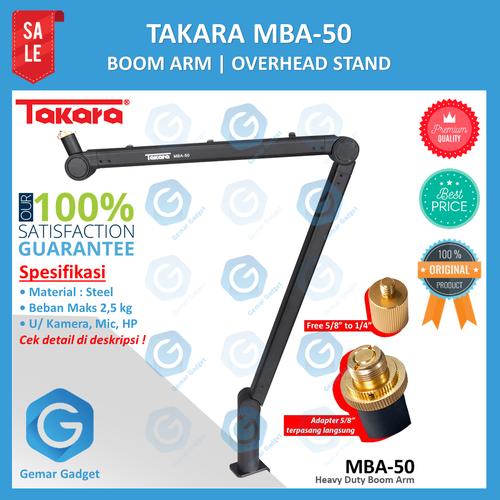 Jual Takara MBA-50 Boom Arm Overhead Stand Arm for Camera, Mic, Smartphone - MBA-50 - Kota ...