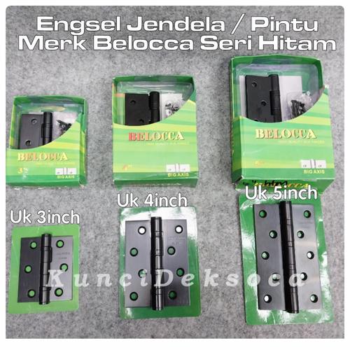 Jual Engsel Belocca Hitam 3 inch / Hinges Beloca 4"-5" Black Series ...