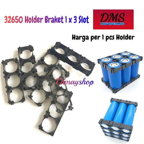 Jual Braket Holder 32650 Lithium baterai 1 x 3 slot holder 32650 3 Slot ...