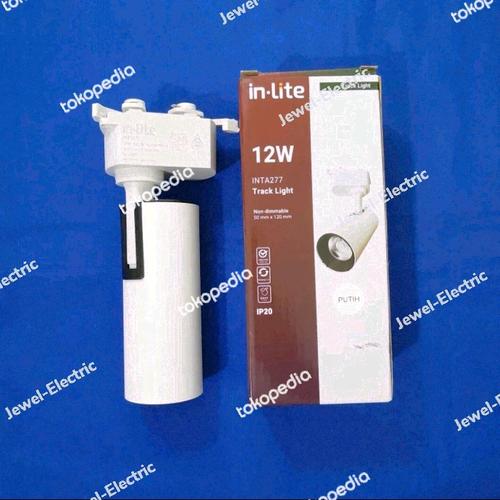 Jual Track Light Kap Lampu Rell LED 12Watt Body Putih Inlite (INTA277 ...