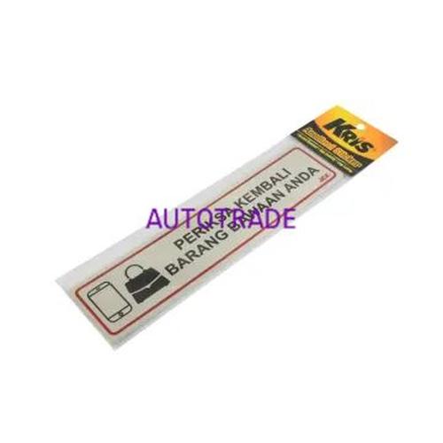 Jual KRIS STIKER PERIKSA KEMBALI BARANG BAWAAN STICKER SIGN LABEL ...