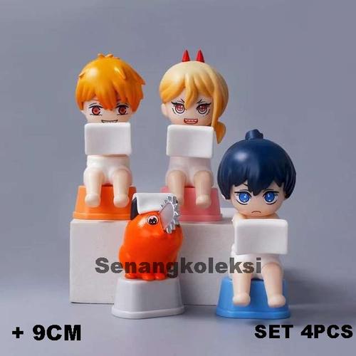 Jual Figure set Anime Chainsaw Man Denji Pochita Power Makima Bath ...