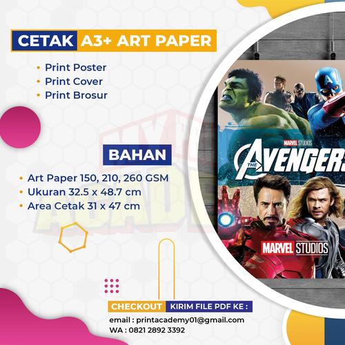 Jual Print cetak A3+ art paper art karton 150, 210, 260 gram, print ...