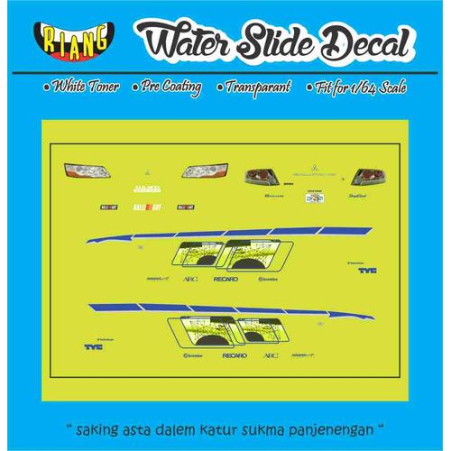 Jual Decal Waterslide Hot Wheels Fast Furious Mitsubishi Evo VII 2F2F ...