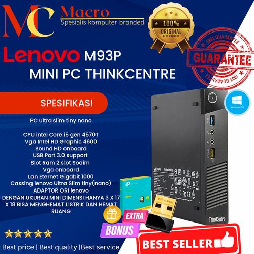 Jual Mini Pc Super slim lenovo Thinkcentre M93p core i5 4th - RAM16GB ...