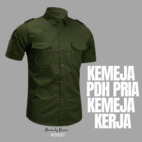 Jual Baju PDH Hijau Army Seragam PDL Lengan Pendek Jumbo XXL XXXL XXXXL ...