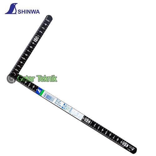 Jual Penggaris Siku Shinwa 12435 carpenter black 30cm x 15cm front and back - Kab. Bekasi ...