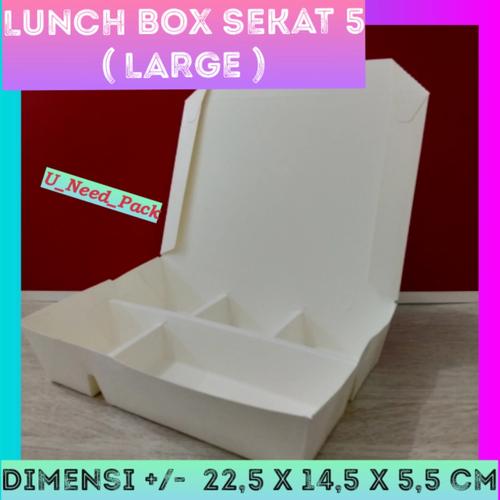 Jual Paper Lunch Box Sekat 5 ( Large ) - Jakarta Barat - U_Need_Pack ...