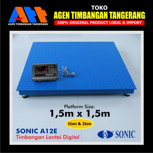 Jual Timbangan Lantai Sonic A12E 2 ton Platform size 1.5meter x 1.5meter - Kab. Tangerang - Agen ...