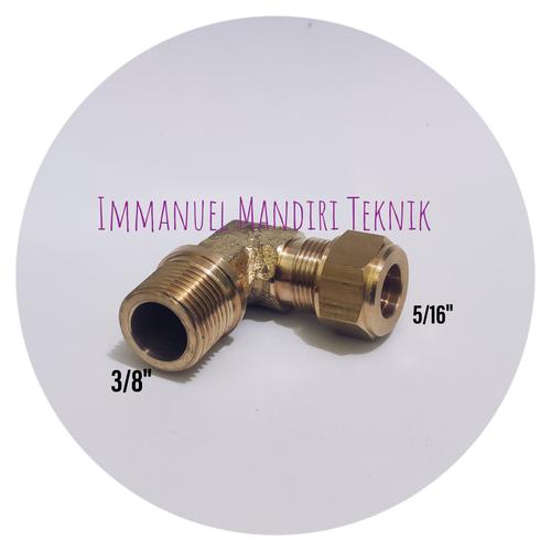 Jual Nepel pipa tembaga 3/8 x 5/16 cincin / Male connector elbow 3/8 x 5/16 - Jakarta Utara ...