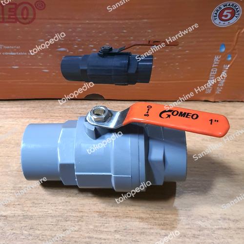 Jual BALL VALVE PVC 1" inch Stop Kran Handle/Gagang Stainless - Kota ...