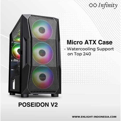 Jual Casing infinity Poseidon V2-Micro ATX Case Support 240mm Water ...