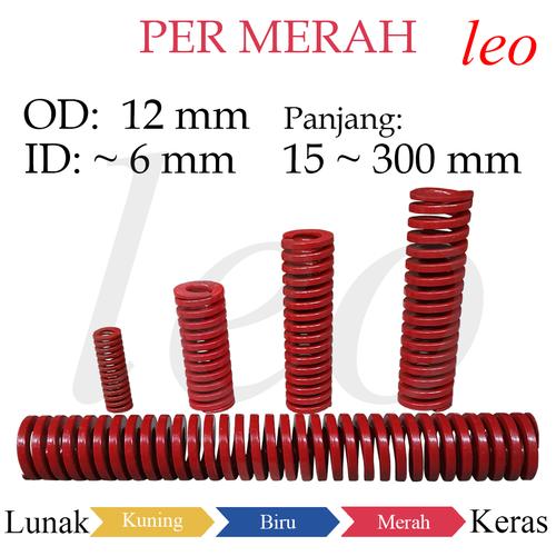 Jual Per Merah OD 12mm ID 6mm Panjang 15-300mm Red Mould Spring 12 mm ...