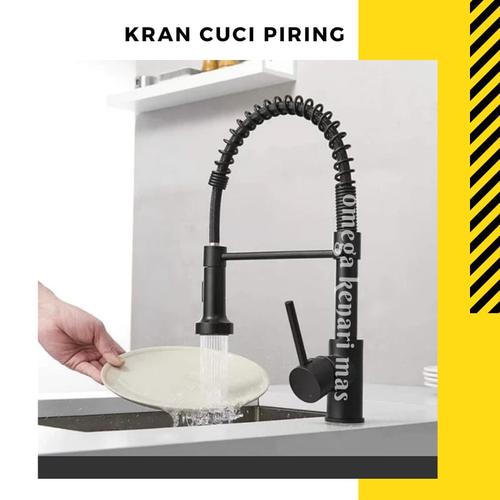 Jual KRAN KITCHEN SINK KERAN CUCI PIRING PANTRY MIXER BLACK 304700 BL ...