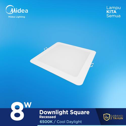 Promo Midea Lampu Led Downlight 08 Watt Putih 6500K CDL 4.5 Inch Kotak ...