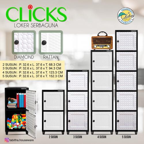 Jual Tabita Lemari Plastik Click Locker Susun 2 3 4 5 - Susun 2 ...