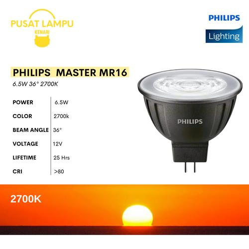 Jual PHILIPS MASTER LED MR16 6,5W 12volt 36 Degree Dimmable - 2700k ...