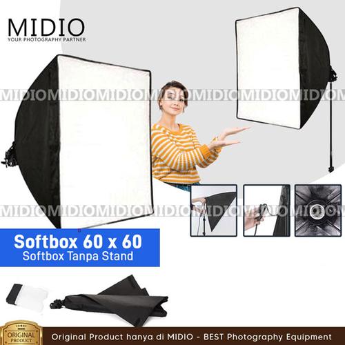 Promo Midio Softbox 60x60 Single Socket E27 Foto Studio + Kain Diffuser ...
