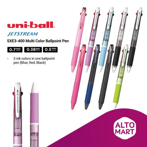 Promo Uniball Jetstream 3 SXE3-400 Multi Color Ballpoint Pen 0.38 0.5 0 ...