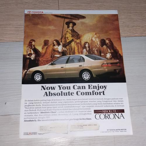 Jual Iklan Cetak Jadul Mobil Toyota Absolute Corona - Kota Bandung ...