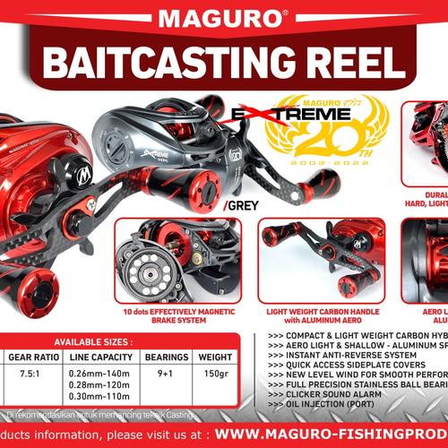 Jual Reel Maguro Extreme BC 103HSL 20th - grey - Kab. Bekasi - Fishing ...