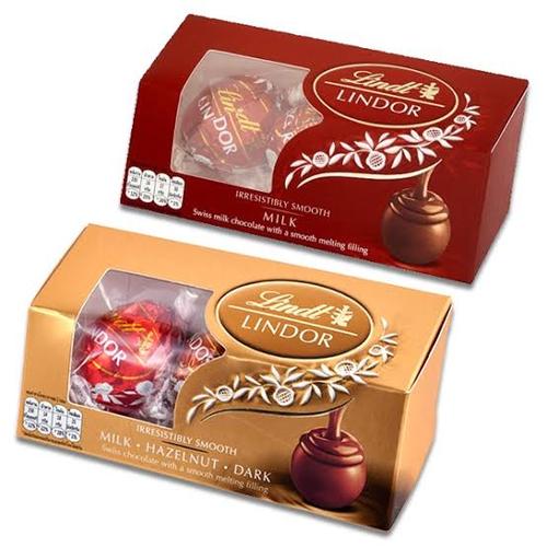 Jual Lindt Lindor Trio Chocolate 37Gr import Swiss ORIGINAL ...