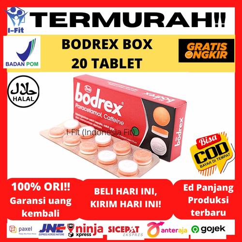 Jual Bodrex Tablet 20 Tab Paracetamol Obat Nyeri Demam Sakit Kepala ...