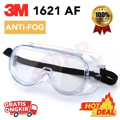 Jual 3M 1621 AF Safety Goggle Anti-FOG kacamata goggle Lab 3M1621 - 3M 1621AF - Jakarta Utara ...
