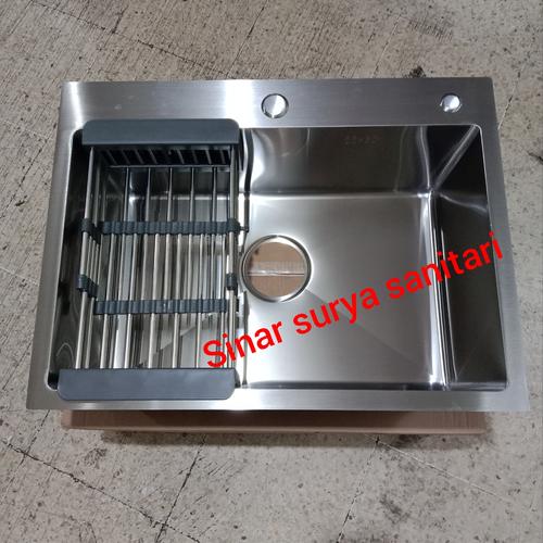 Jual Kitchen sink stainless kotak minimalis 6045 / kitchen sink ...