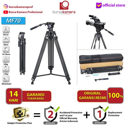 Promo Artcise MF70 With FH6 Fluid Head Aluminum Video Tripod Kit RESMI ...