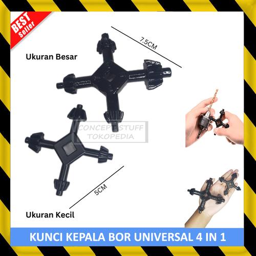 Jual KUNCI KEPALA BOR MULTIFUNGSI CABANG 4 UNIVERSAL DRILL CHUCK KEY ...