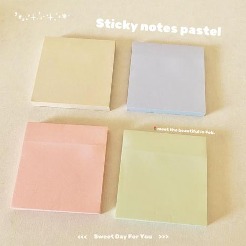 Jual 100 Lembar Sticky Notes Polos Pastel Morandi Penanda Halaman Memo ...