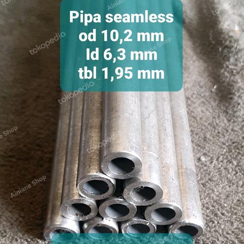 Jual Pipa Besi Seamless Od 10,2 mm / Id 6,3 mm Tebal 1,95 mm Panjang 20 ...